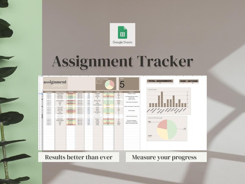 Assignment Tracker Spreadsheet Log Template Job Planner Task Sheet for ...