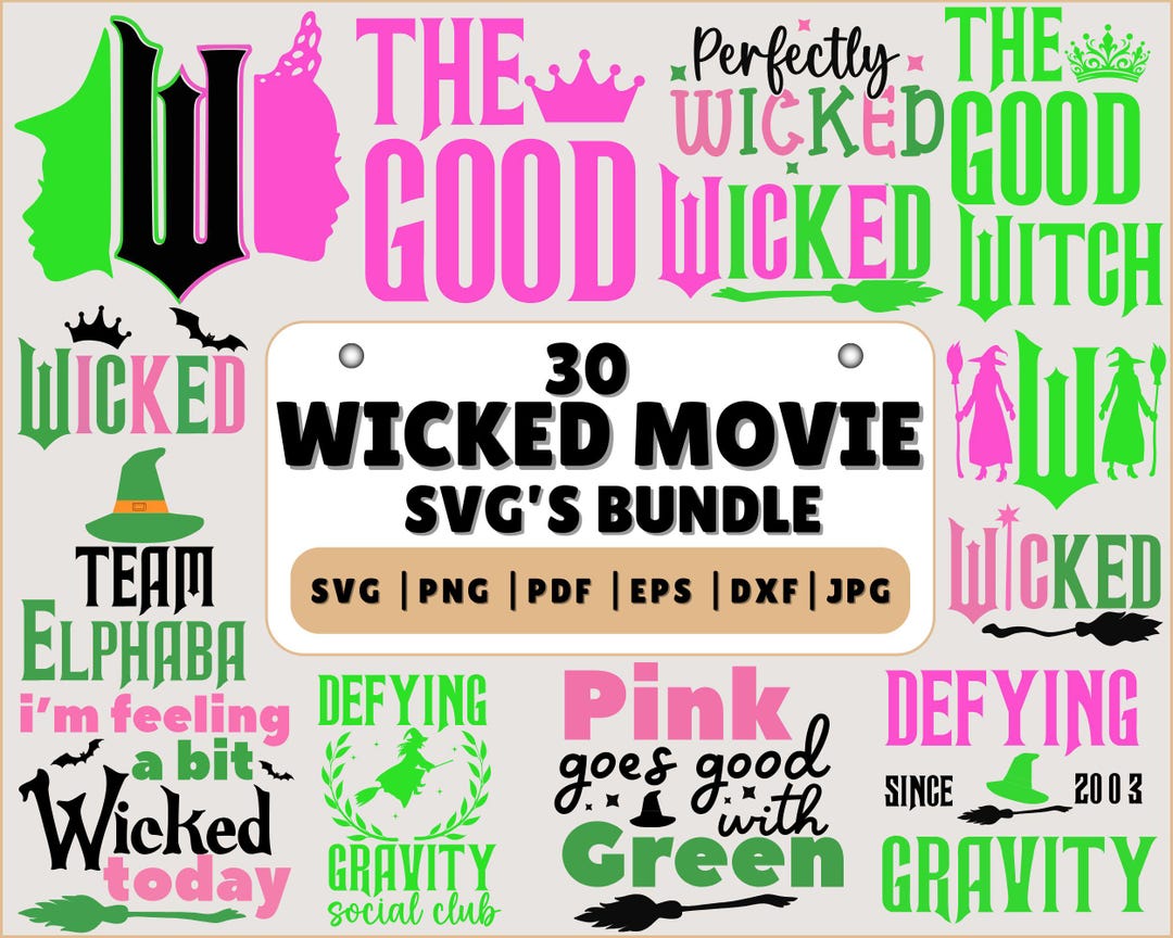 Wicked Movie Svg | Wicked Movie 2025 PNG | Wicked Musical Clipart ...