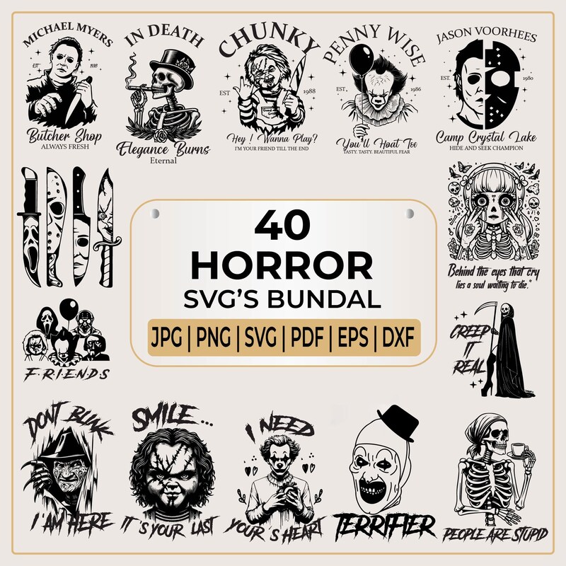 Horror Movie Clipart - Etsy