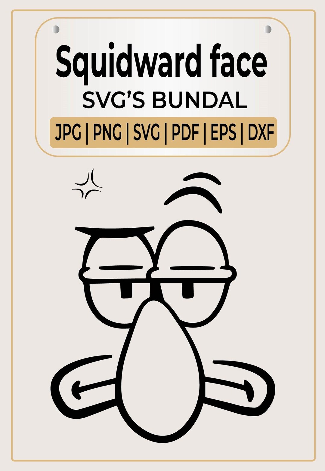 Squidward Face Svg Svg Face Cricut Cartoon Face Svg Cartoon Character ...