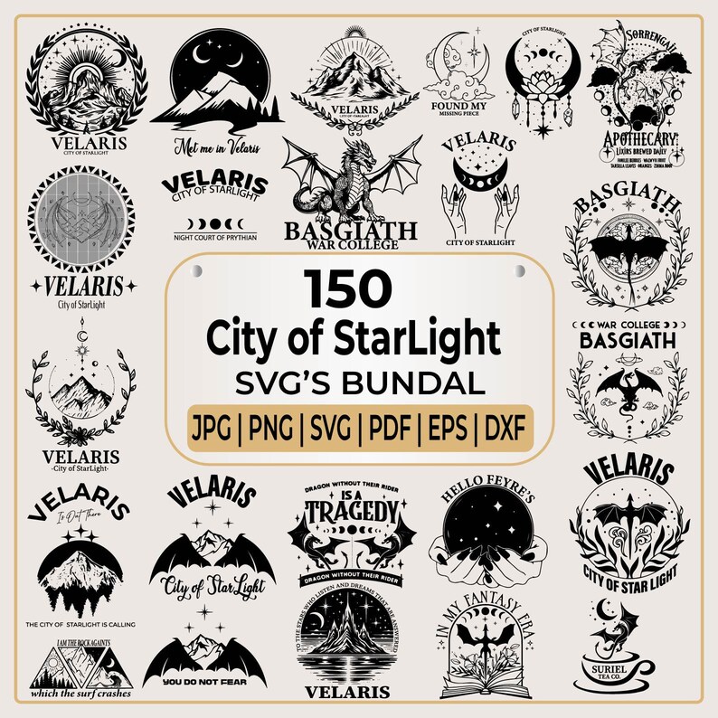 150 Velaris City of Starlight ACOTAR Svg Bundle | Court of Thorns and ...