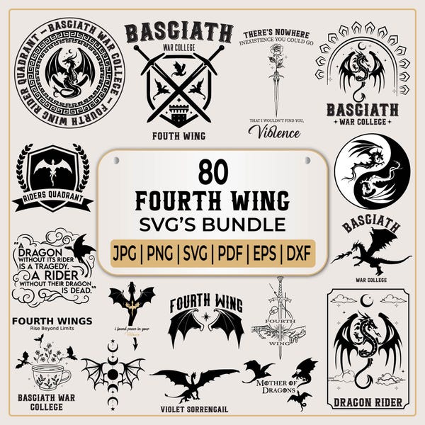 Fourth Wing Svg - Etsy