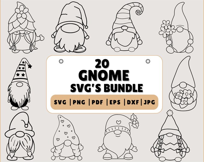 Gnome Svg Bundle Gnome Png Bundle Gnome Svg File Cricut Cut File Free ...