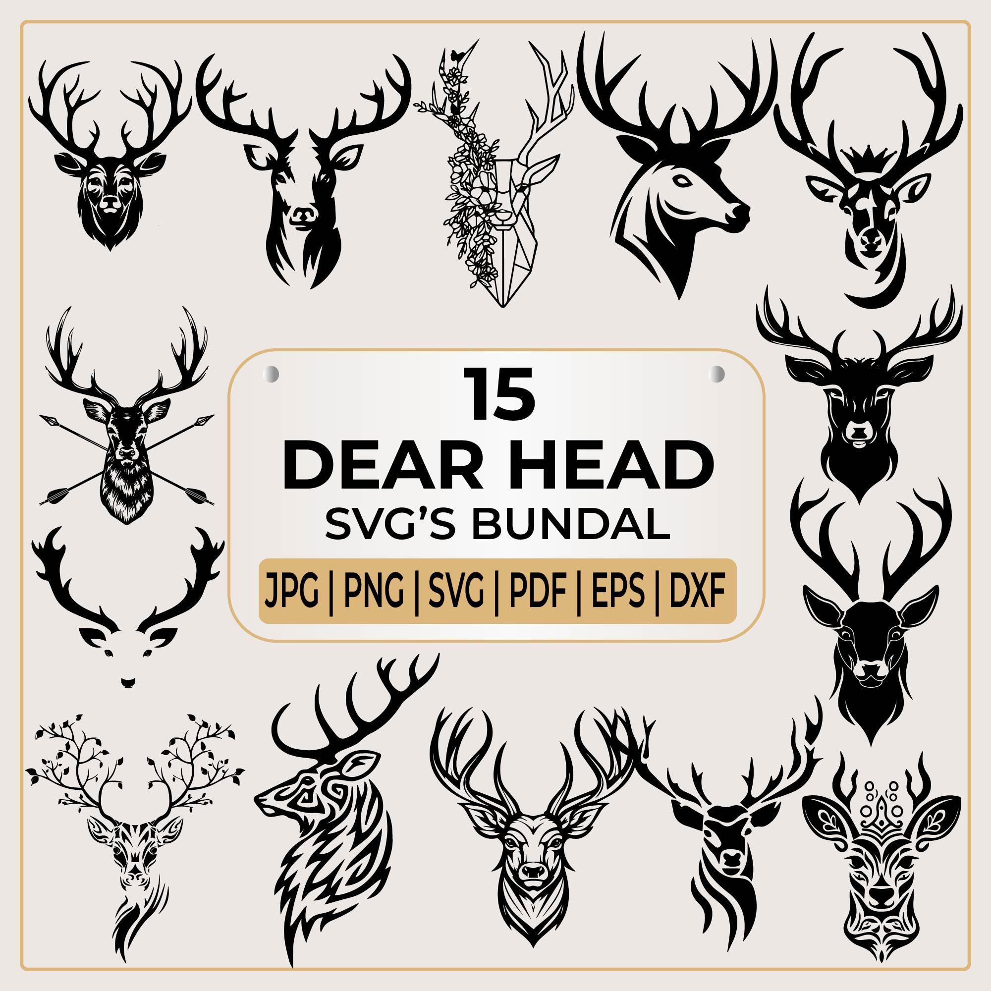 Dear Head Svg | Deer in the Forest Svg | Deer Cut Files for Cricut ...