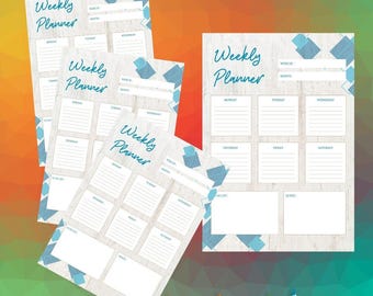 Minimalist Weekly Planner | Printable PDF | Undated Digital Layout for ...