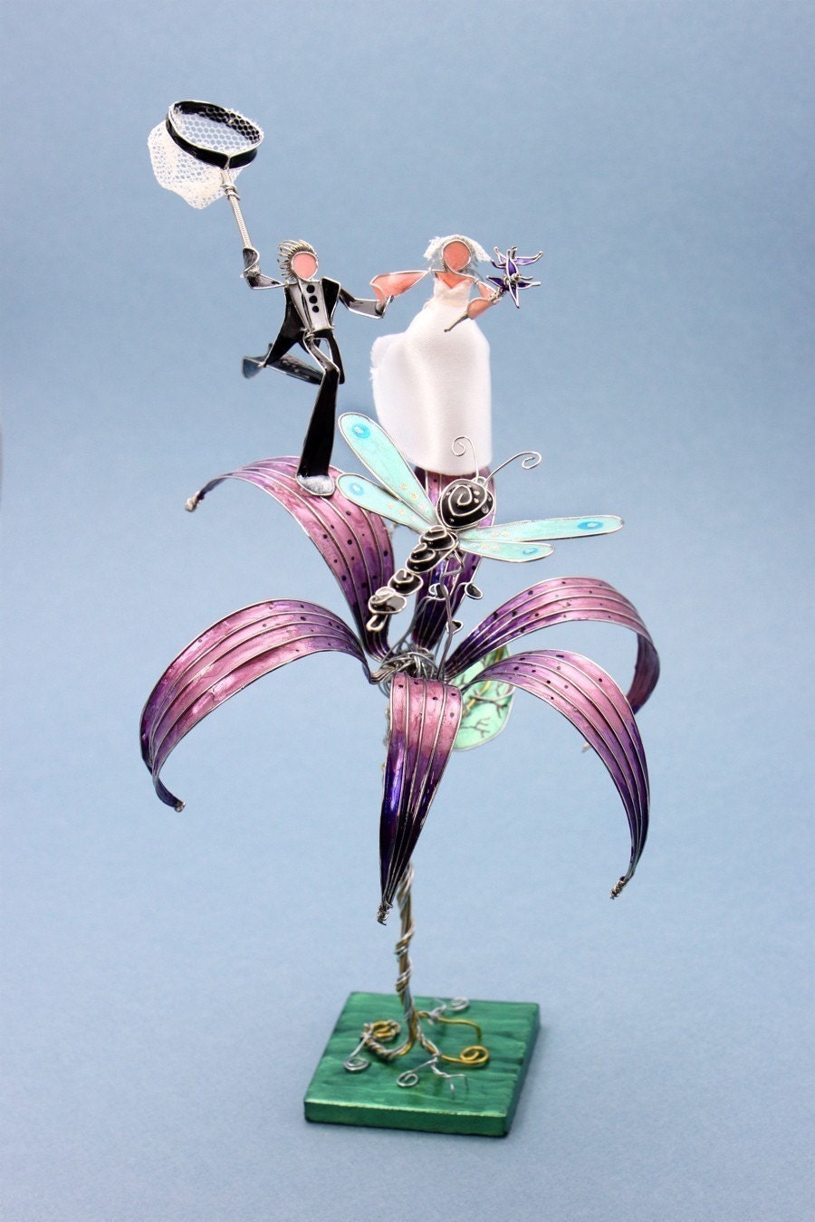 Dragonfly Wedding Cake Topper (customizable) - Etsy