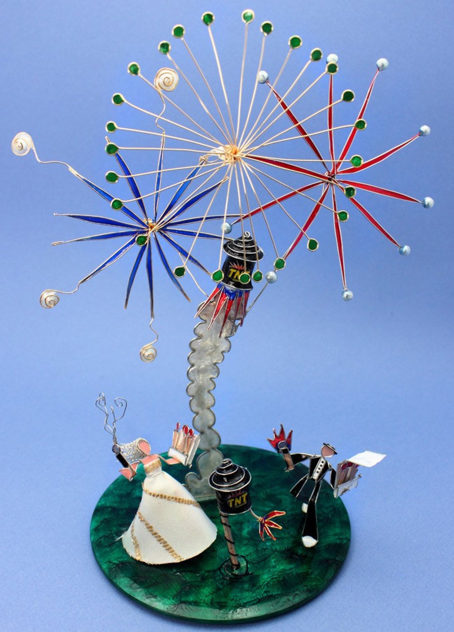 Fireworks Personalized Wedding Cake Topper - Etsy