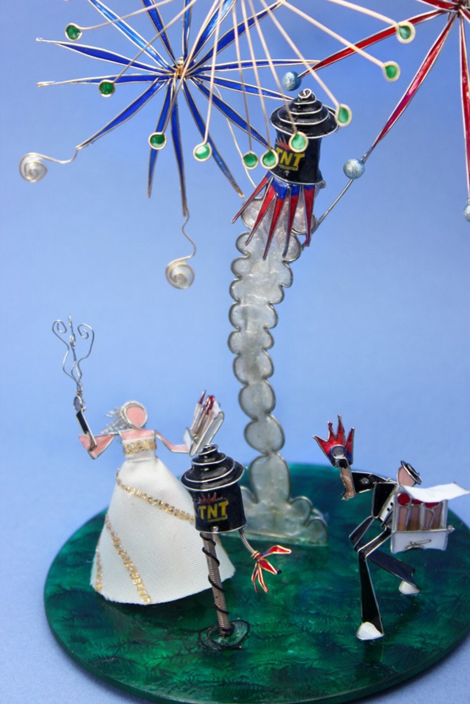 Fireworks Personalized Wedding Cake Topper - Etsy