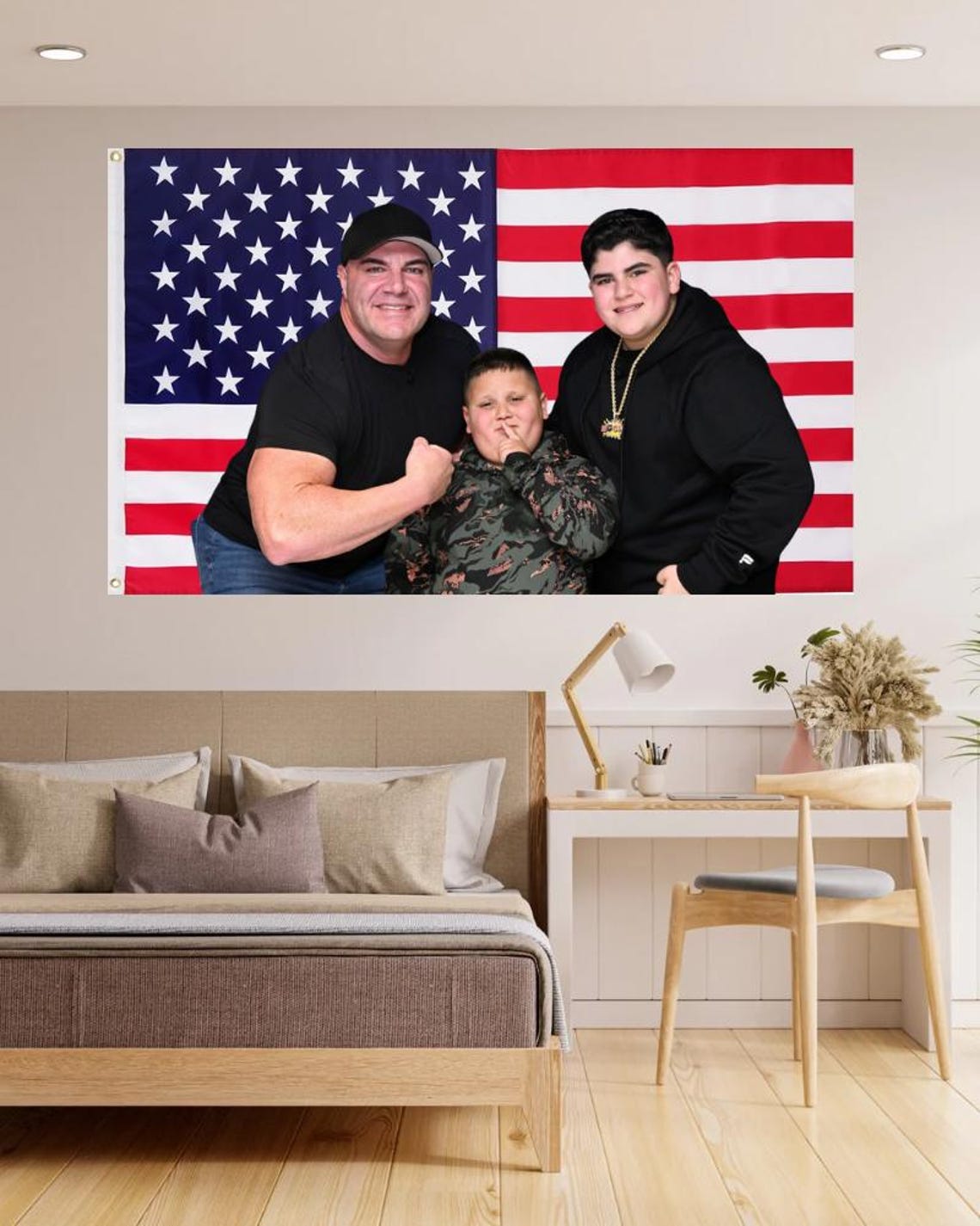 AJ, Big Justice & the Rizzler USA Flag Merch Viral Tiktok Stars ...