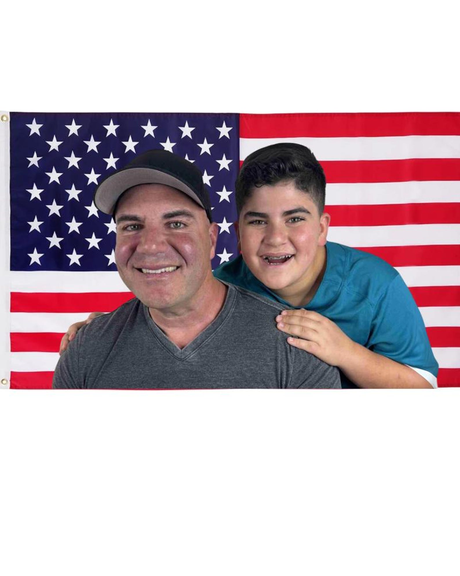 AJ, Big Justice & the Rizzler USA Flag Merch Viral Tiktok Stars ...