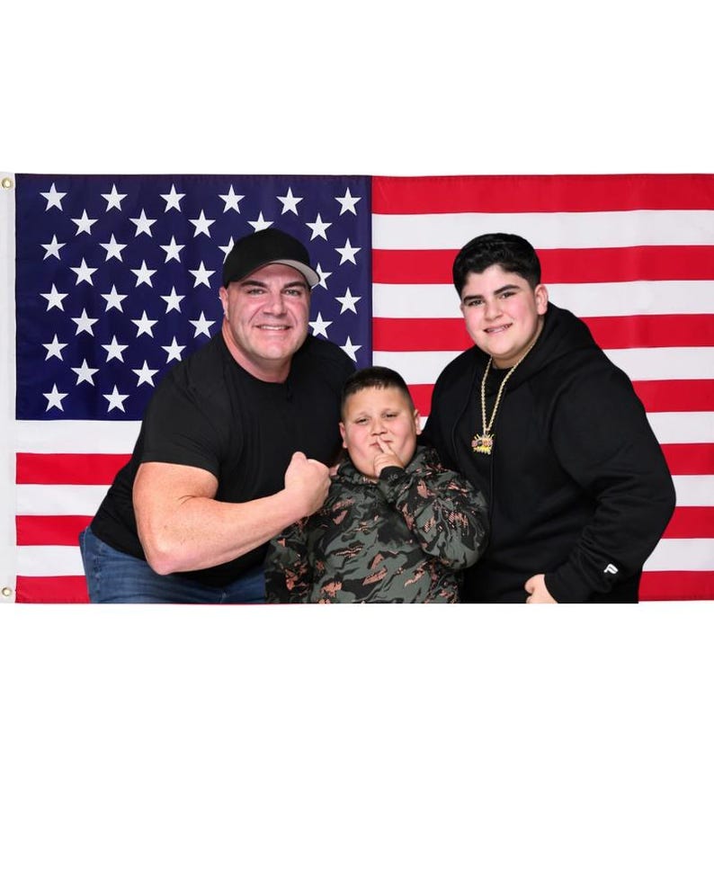 AJ, Big Justice & the Rizzler USA Flag Merch Viral Tiktok Stars ...