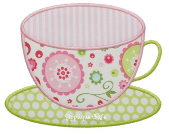 Teacup Applique | Etsy