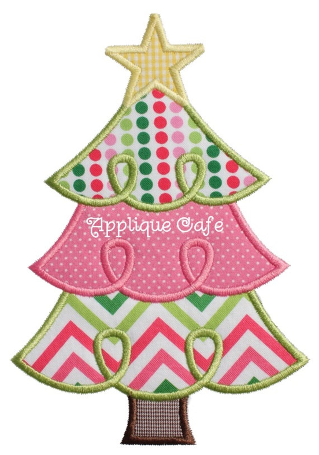 710 Loopy Christmas Tree 2 Machine Embroidery Applique Design - Etsy