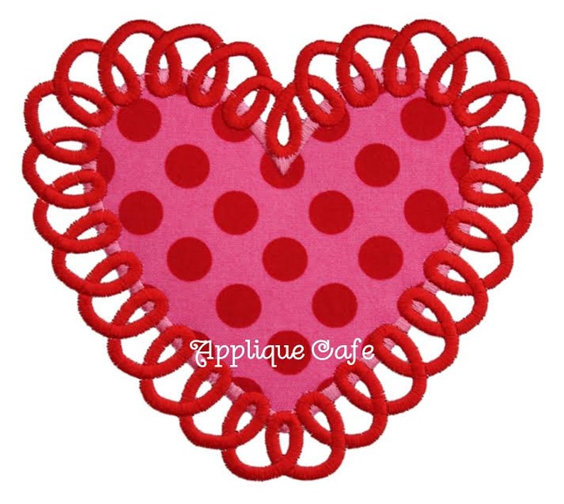 975 Loopy Heart 2 Machine Embroidery Applique Design - Etsy