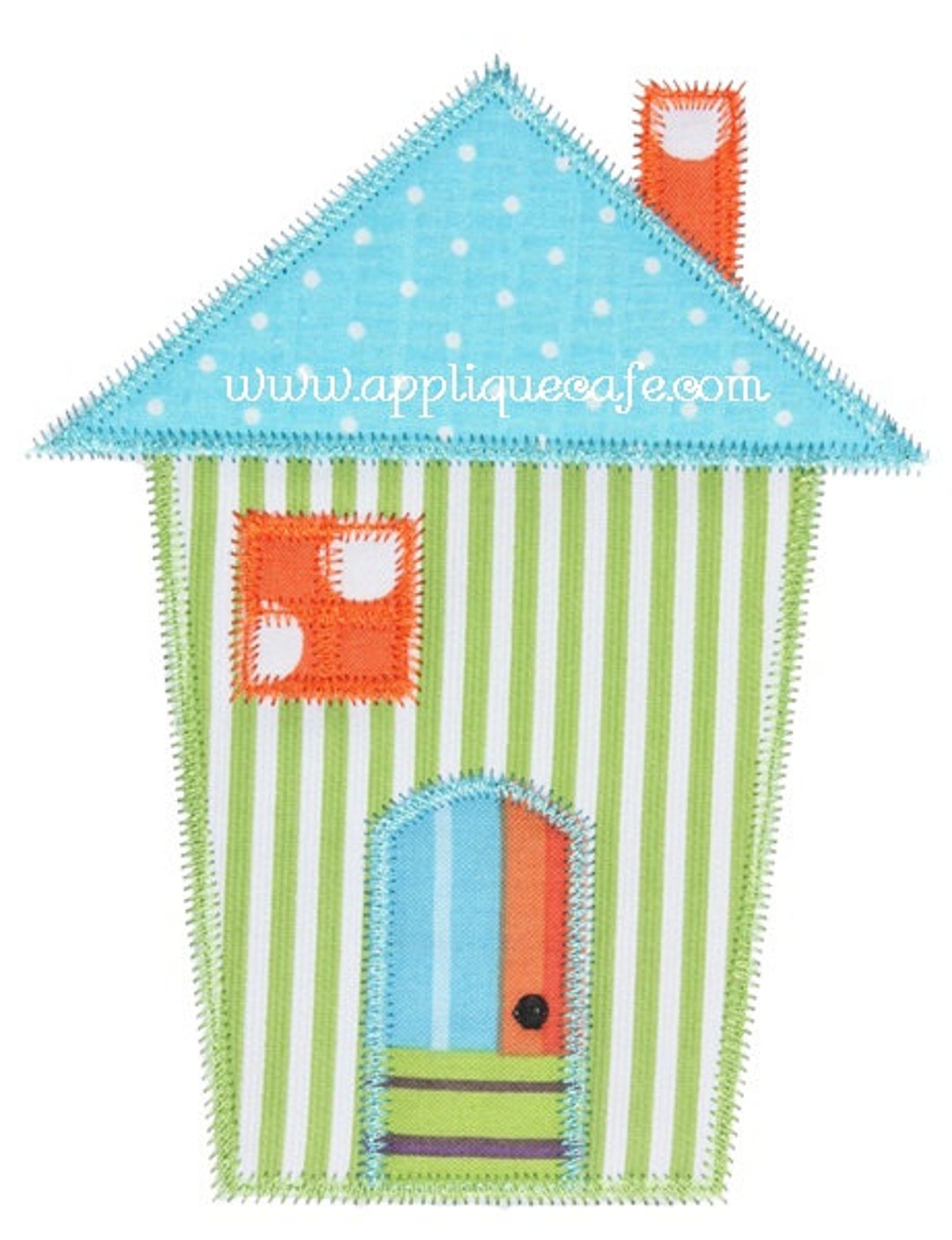 485 Zig Zag House Machine Embroidery Applique Design - Etsy