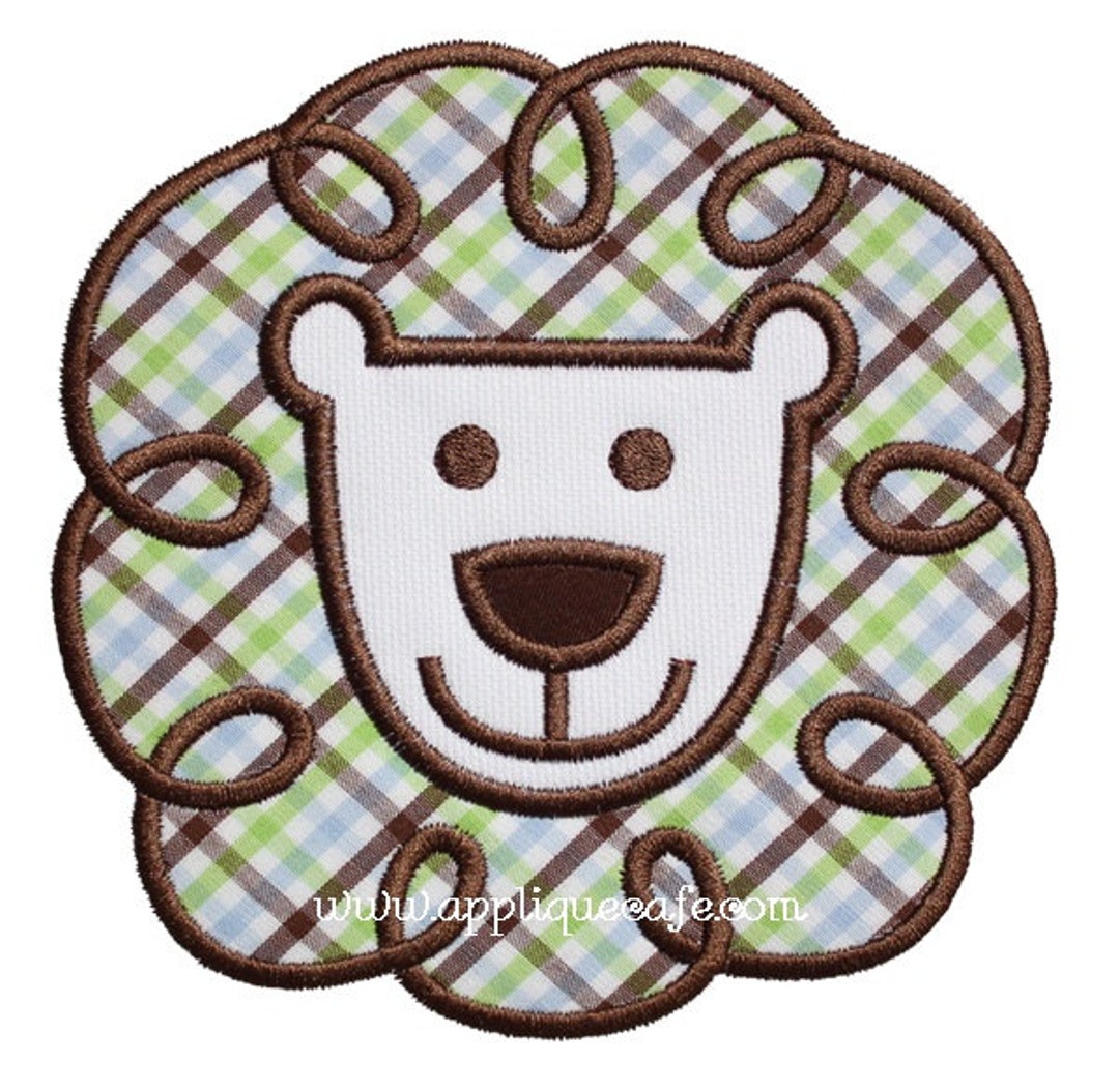 533 Loopy Lion Machine Embroidery Applique Design - Etsy