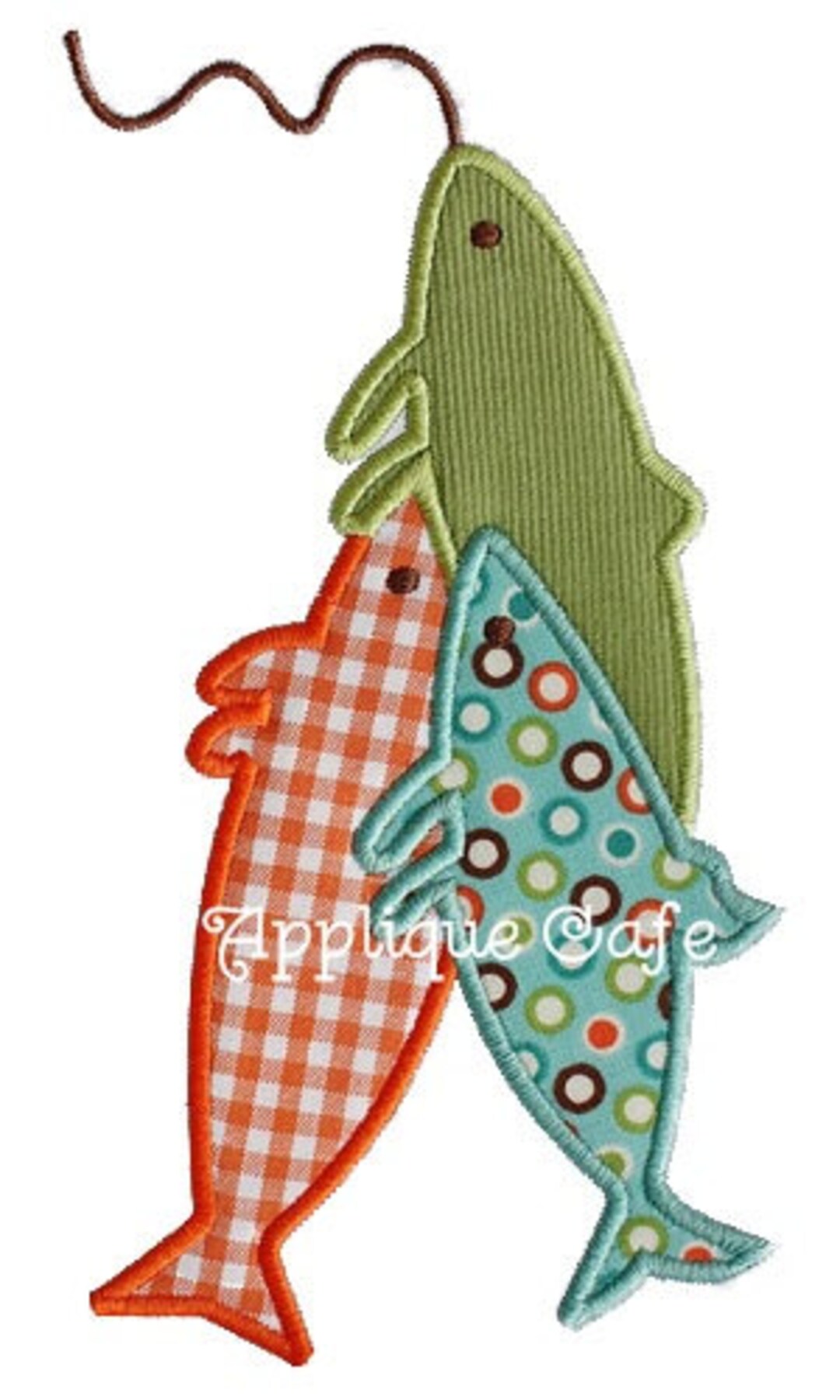 195 Three Fish Machine Embroidery Applique Design - Etsy