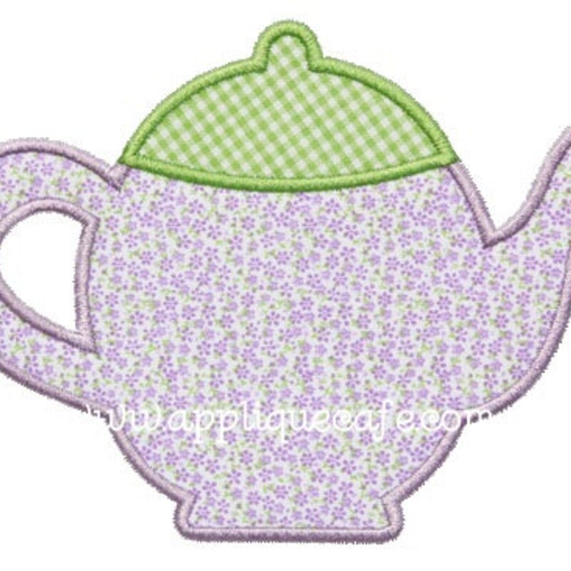Teapot Applique Design - Etsy