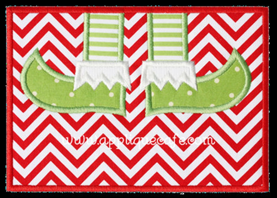 878 Elf Feet Patch Machine Embroidery Applique Design - Etsy