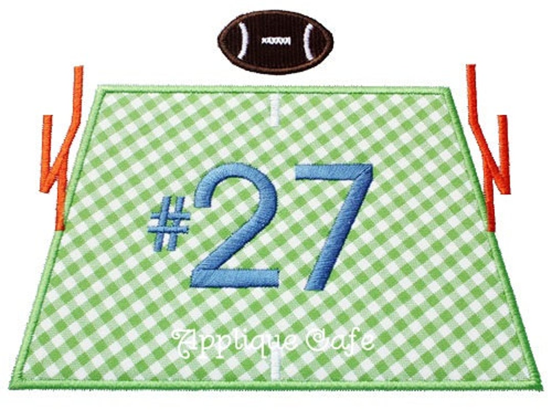 187 Football Field Machine Embroidery Applique Design - Etsy