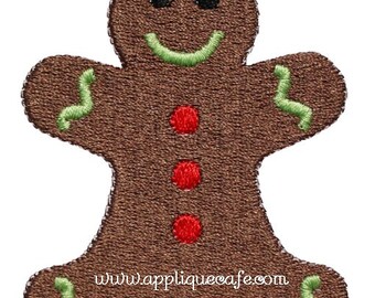 Gingerbread Man Applique Embroidery Design - Etsy