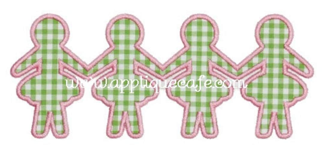 238 Paper Dolls 4 Machine Embroidery Applique Design - Etsy
