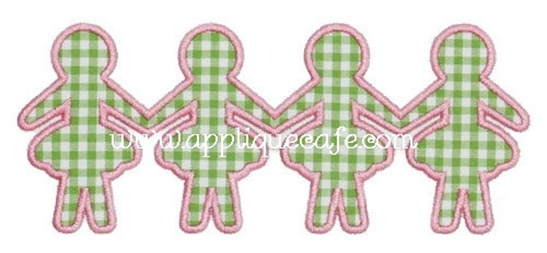238 Paper Dolls 4 Machine Embroidery Applique Design - Etsy