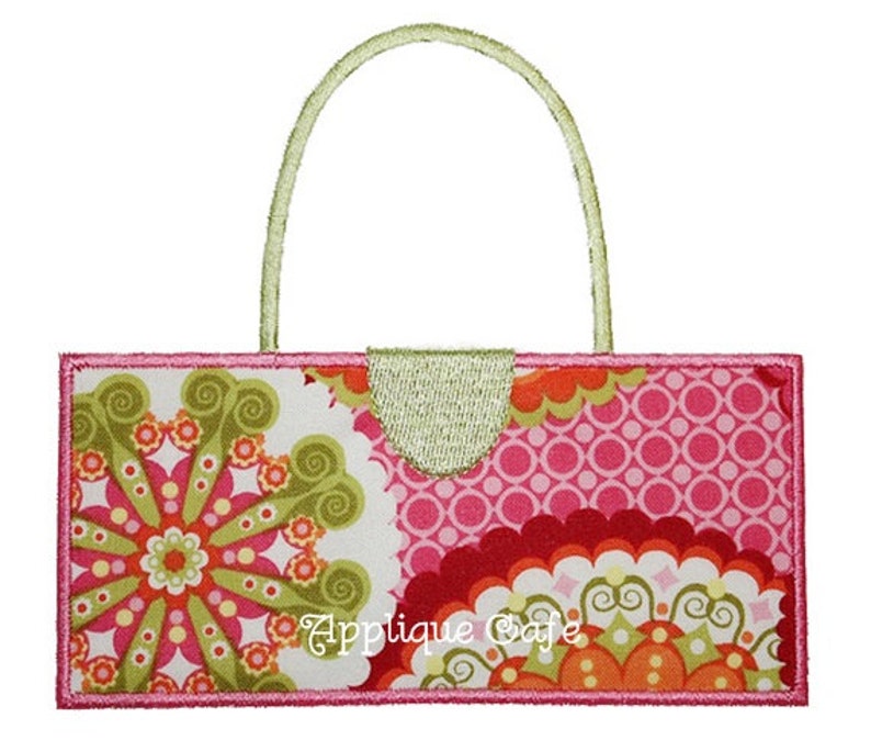 059 Rectangle Purse Machine Embroidery Applique Design - Etsy