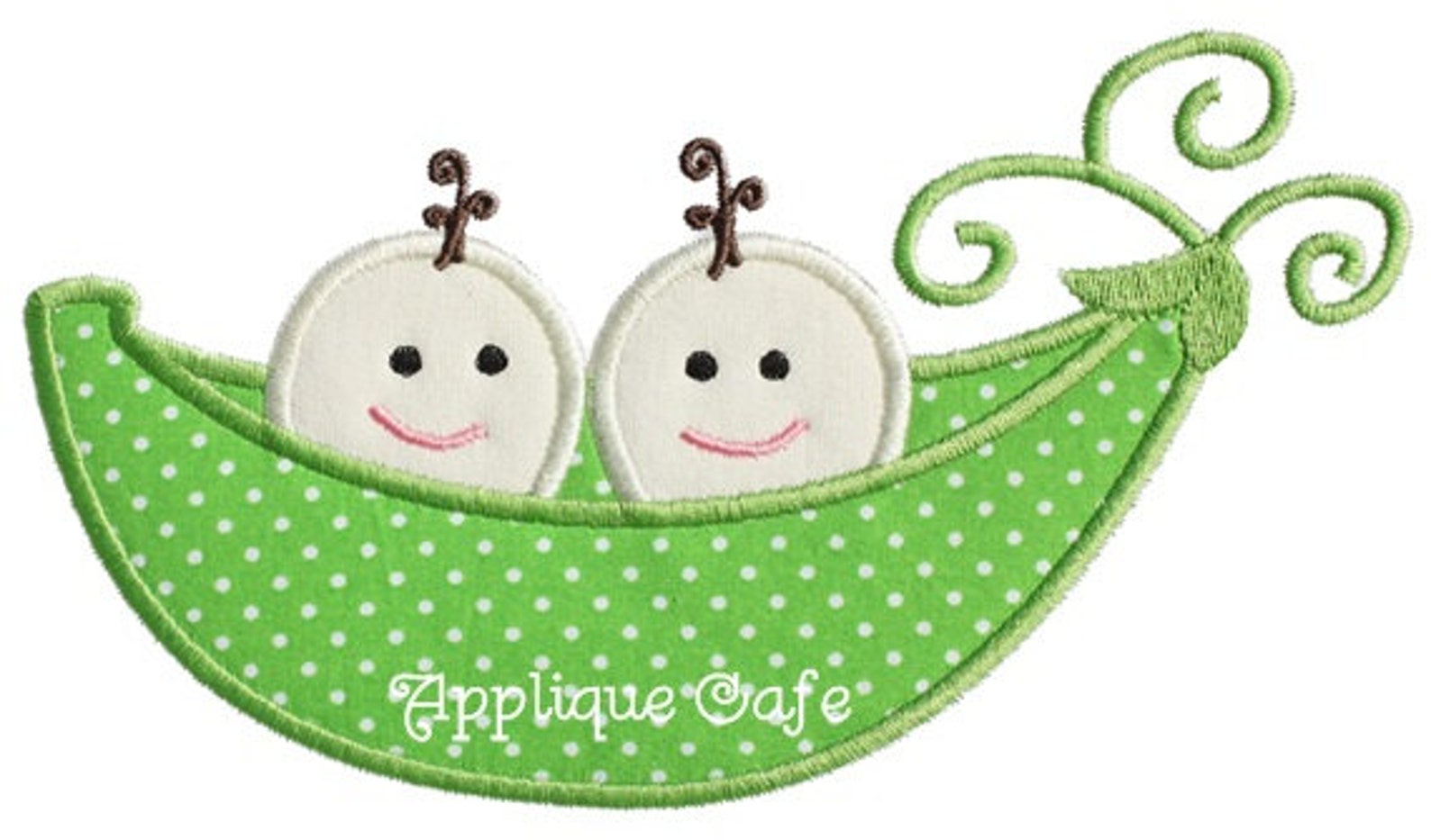 099 Pea Pod Machine Embroidery Applique Design - Etsy