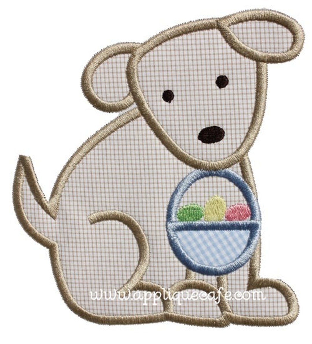 910 Easter Puppy Embroidery Applique Design - Etsy