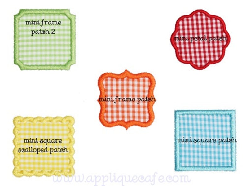 390 Mini Frame Patch Set Machine Embroidery Applique Design - Etsy
