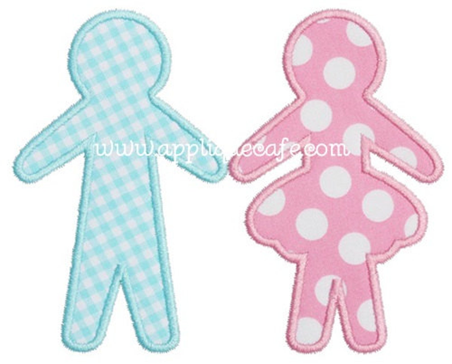 423 Boy Girl Paper Dolls Machine Embroidery Applique Design - Etsy