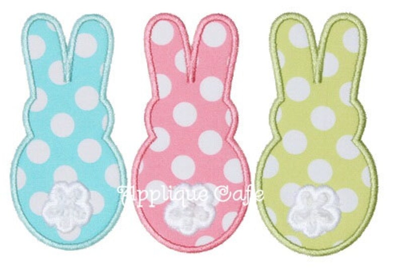 292 Bunny Trio Machine Embroidery Applique Design - Etsy