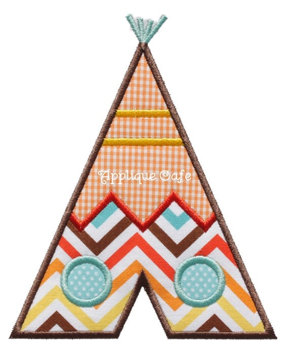 668 Teepee Machine Embroidery Applique Design - Etsy