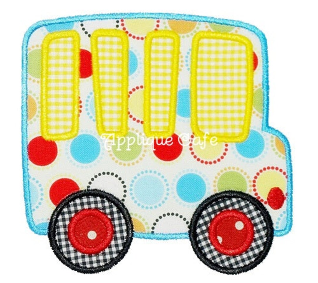 165 Bus Machine Embroidery Applique Design - Etsy