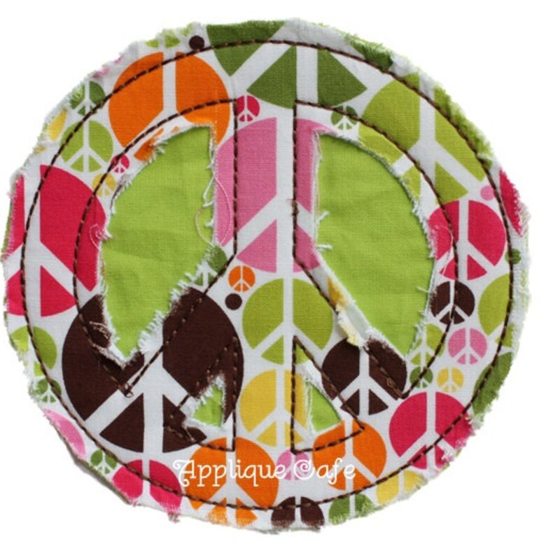 Peace Sign Applique - Etsy