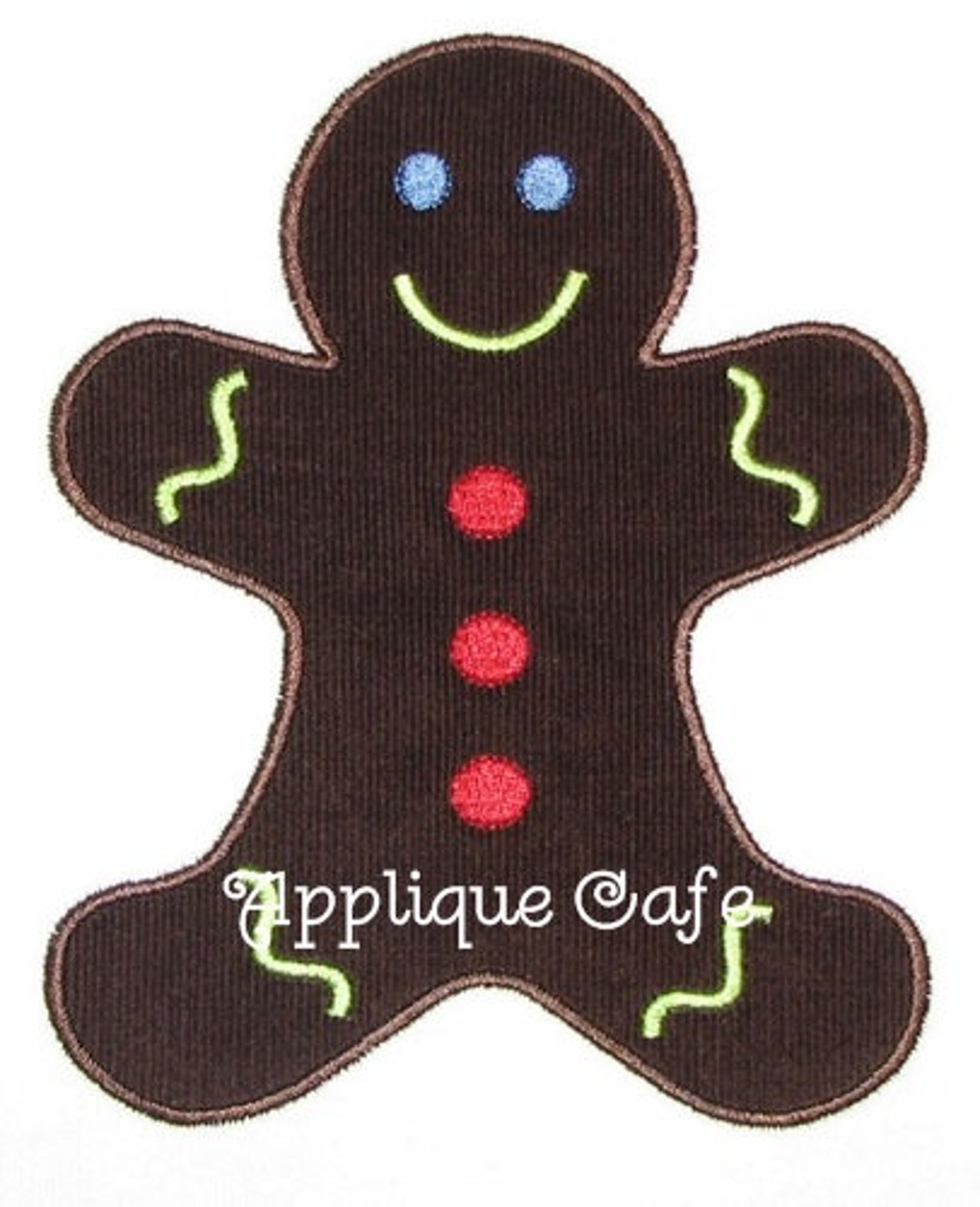 051 Gingerbread Man Machine Embroidery Applique Design - Etsy