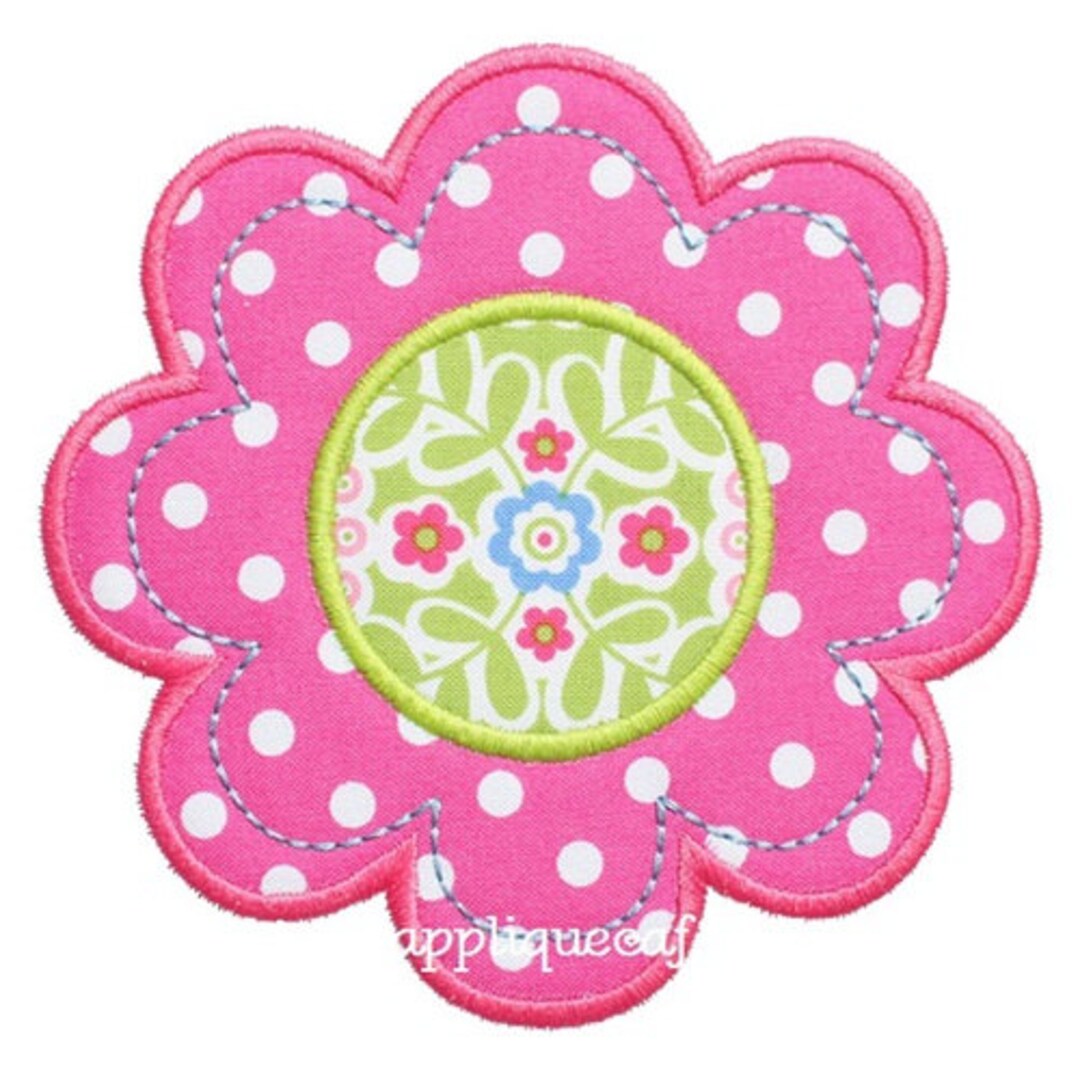 430 Flower 5 Machine Embroidery Applique Design - Etsy