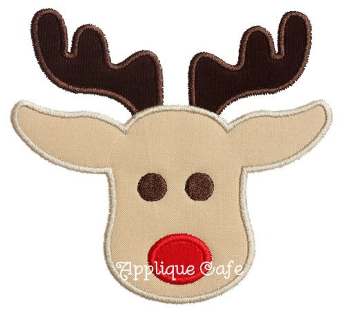 198 Rudolph 2 Machine Embroidery Applique Design - Etsy