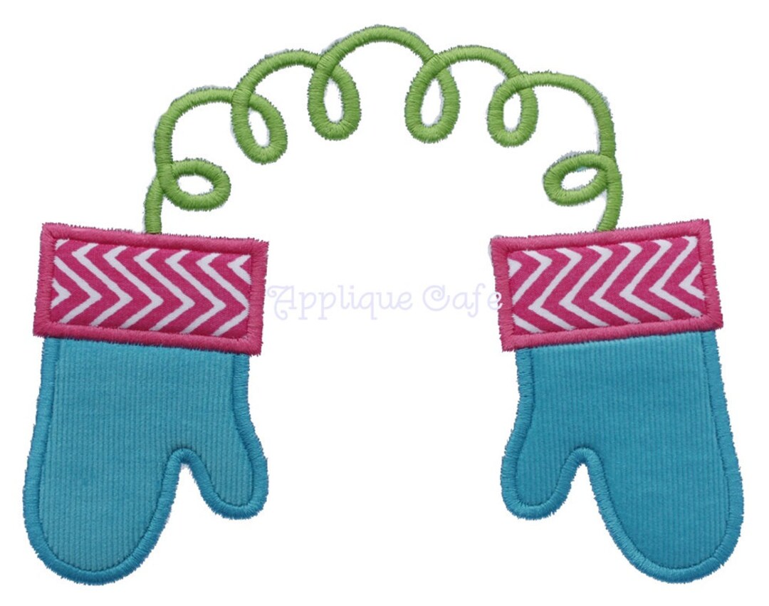 822 Mittens Machine Embroidery Applique Design - Etsy