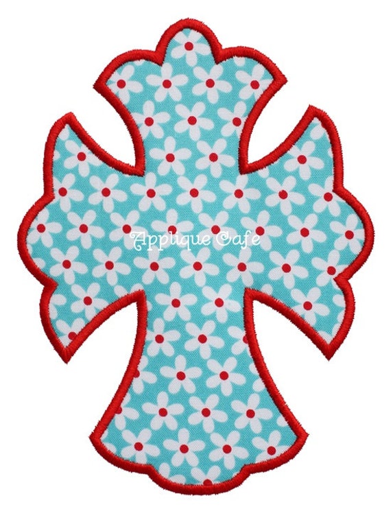 091 Simple Cross Machine Embroidery Applique Design | Etsy