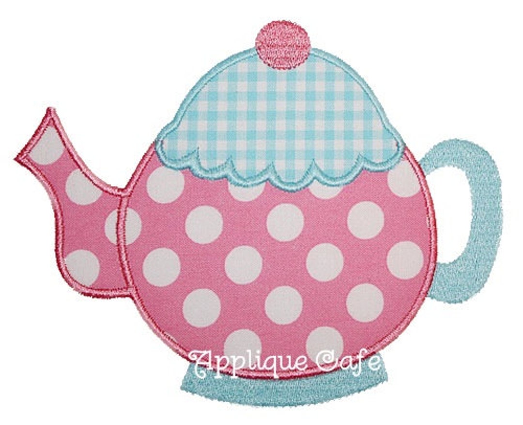 053 Teapot Machine Embroidery Applique Design - Etsy