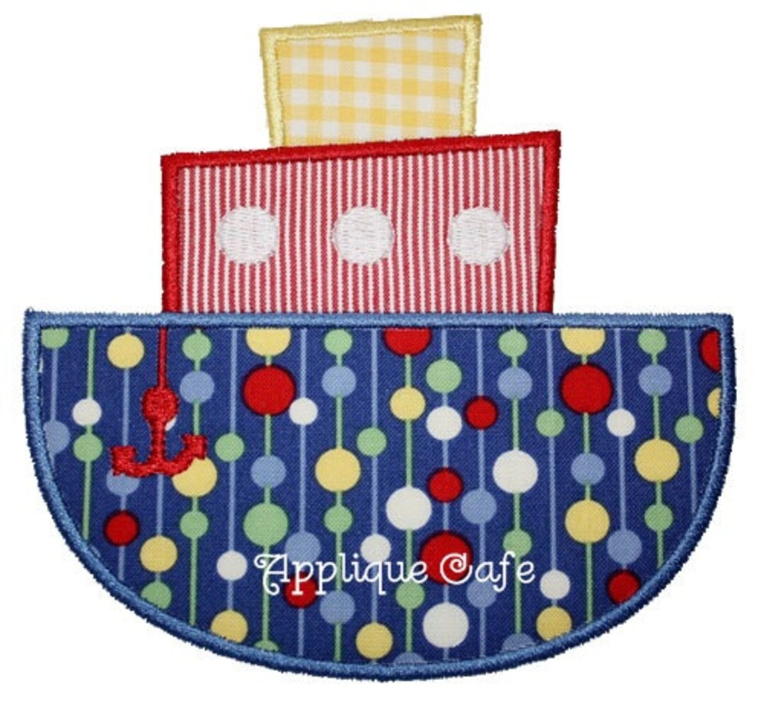 133 Tugboat Patch Machine Embroidery Applique Design - Etsy