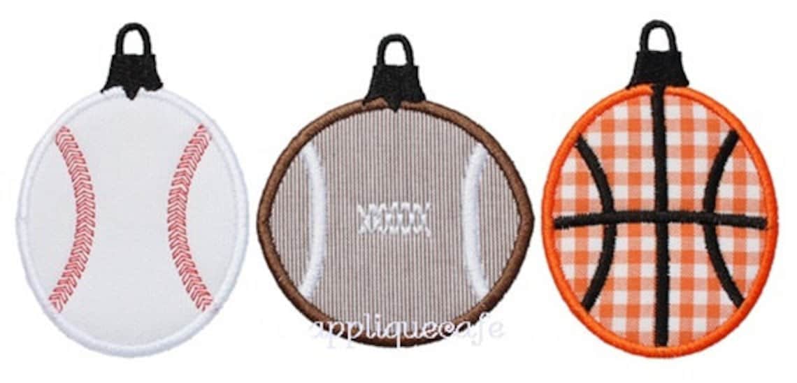 523 Sports Ornaments Machine Embroidery Applique Design - Etsy