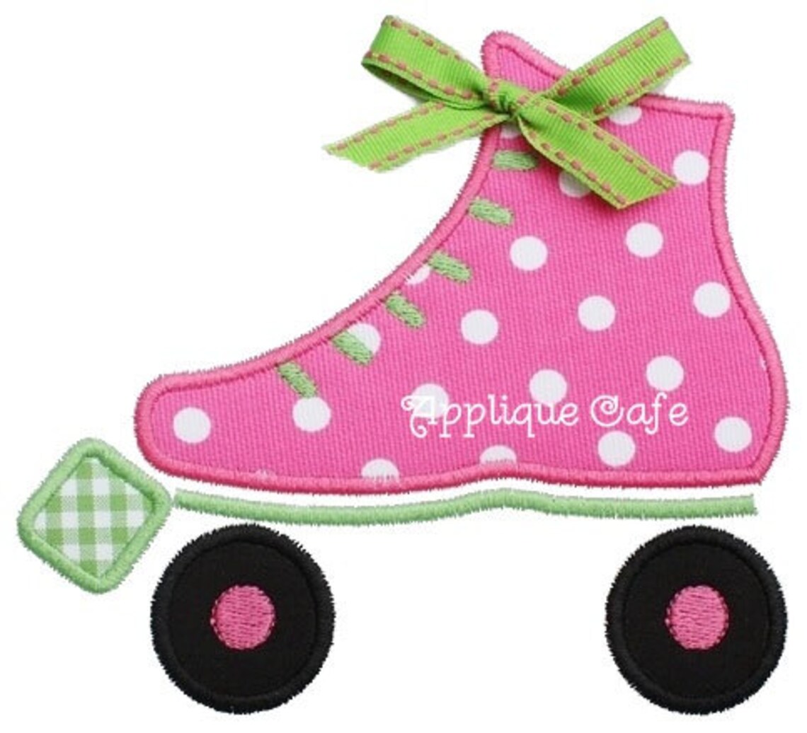 197 Roller Skate Machine Embroidery Applique Design - Etsy