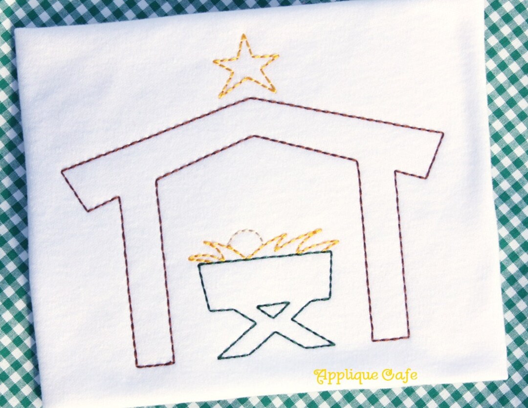 890 Vintage Manger Machine Embroidery Design - Etsy