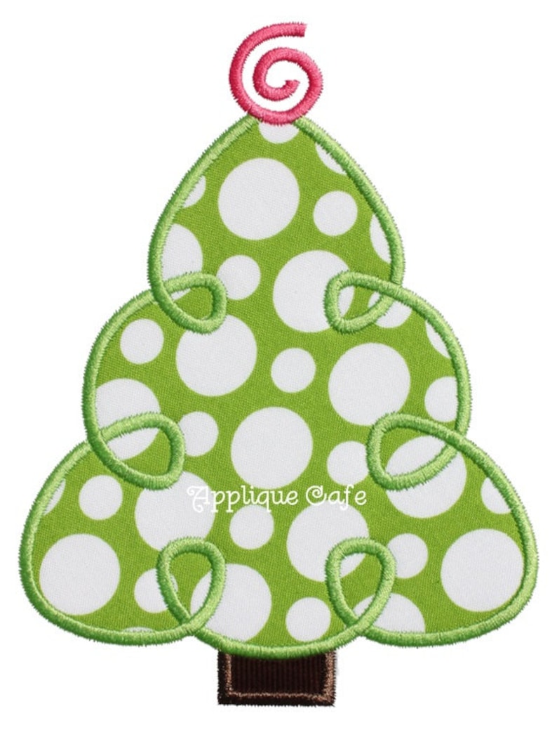 543 Loopy Christmas Tree Machine Embroidery Applique Design - Etsy