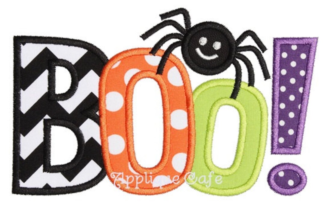 875 Boo 2 Machine Embroidery Applique Design - Etsy