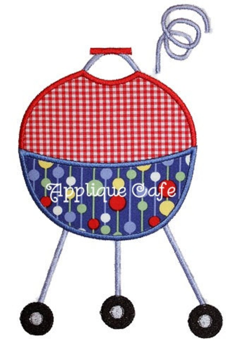 136 Grill Machine Embroidery Applique Design - Etsy
