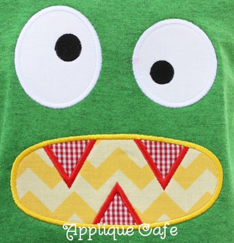 694 Monster Face Machine Embroidery Applique Design - Etsy